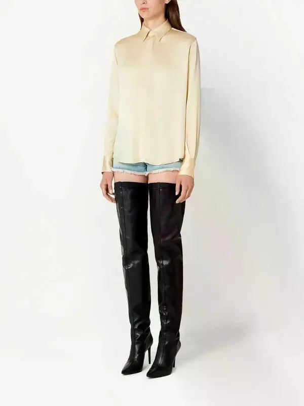 AMI Paris Silk Finish Long-sleeve Shirt