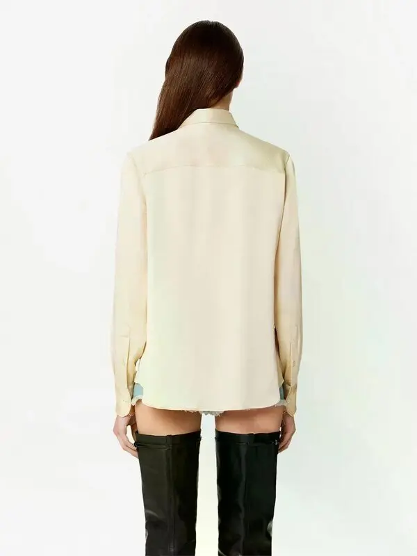 AMI Paris Silk Finish Long-sleeve Shirt