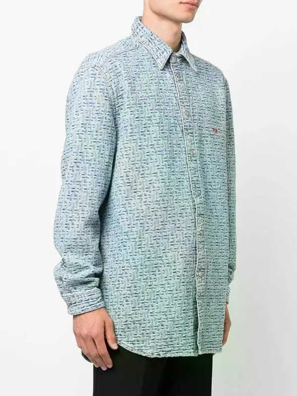 DIESEL® Monogram-print Long-sleeve Shirt