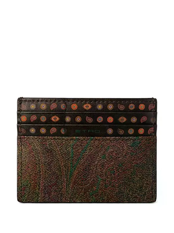 Etro Paisley-print Cardholder - Brown
