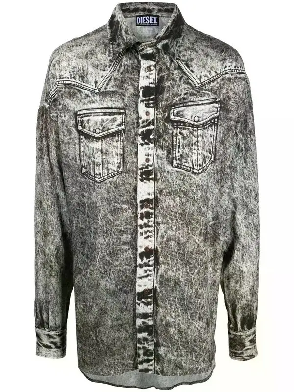 DIESEL® S-kang Long-sleeve Cotton Shirt