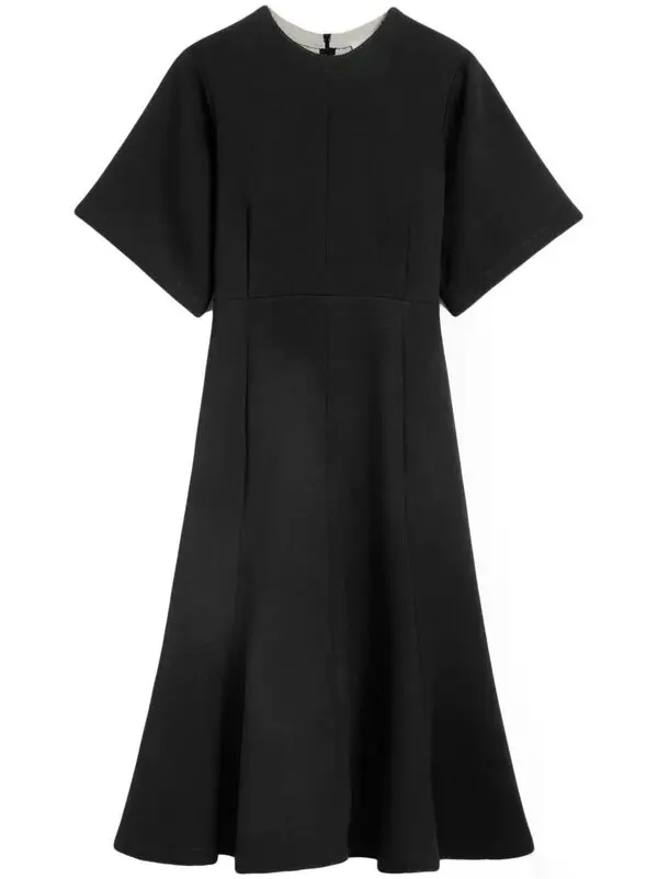 AMI Paris A-line Virgin Wool Midi Dress