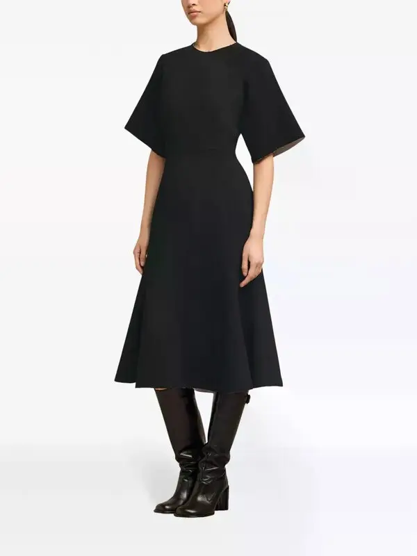 AMI Paris A-line Virgin Wool Midi Dress