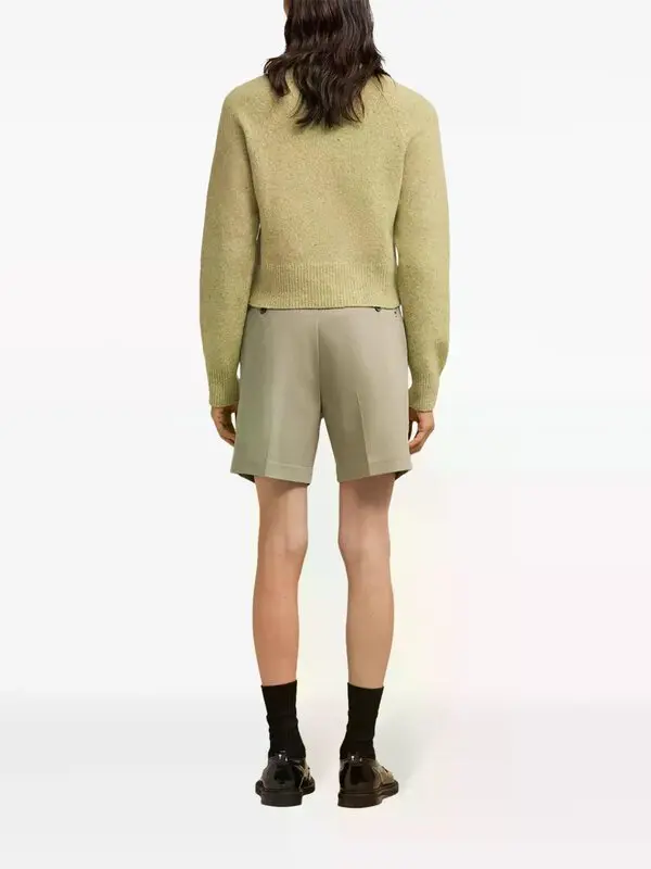 AMI Paris Embroidered Virgin Wool Blend Crew Neck Jumper