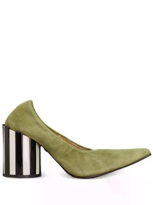 AMI Paris Calf Suede Pointed Toe Pumps