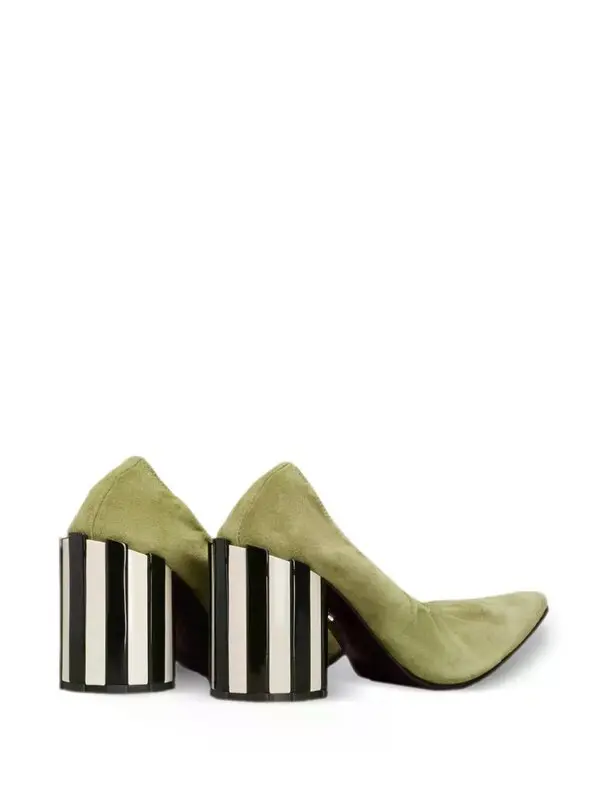 AMI Paris Calf Suede Pointed Toe Pumps