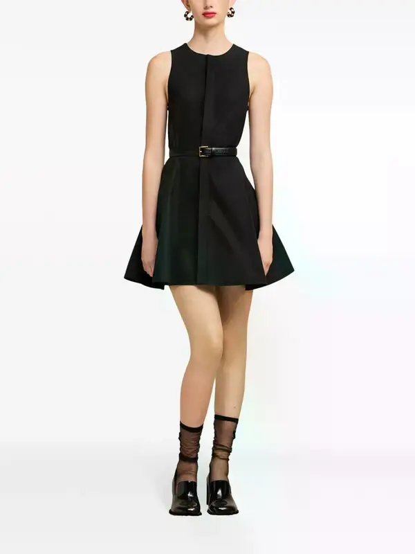 AMI Paris Sleeveless Cotton A-line Mini Dress