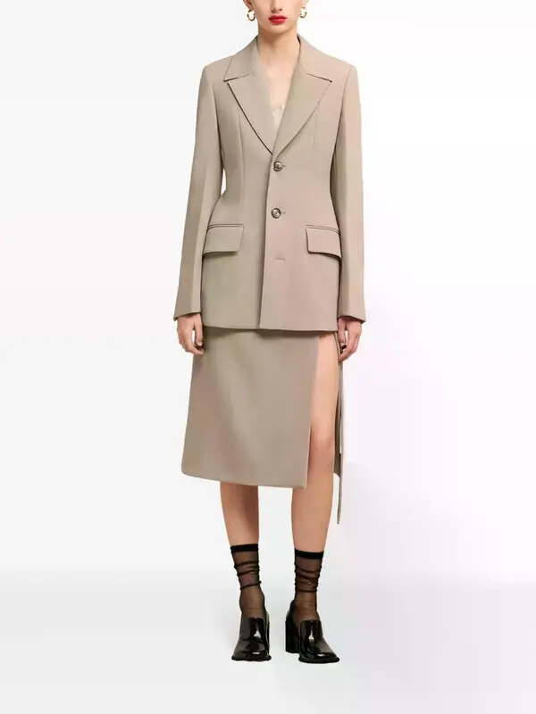 AMI Paris Tailored Virgin Wool Blazer - Neutrals