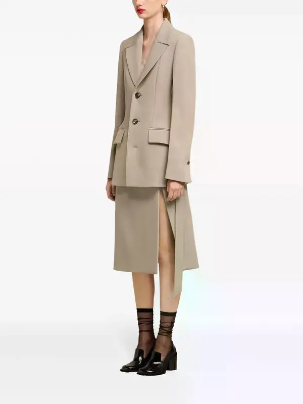 AMI Paris Tailored Virgin Wool Blazer - Neutrals