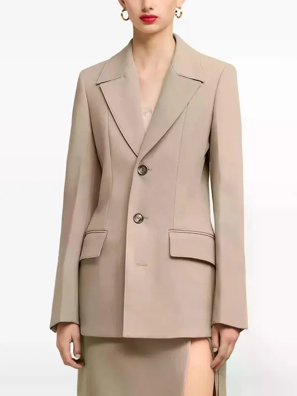 AMI Paris Tailored Virgin Wool Blazer - Neutrals