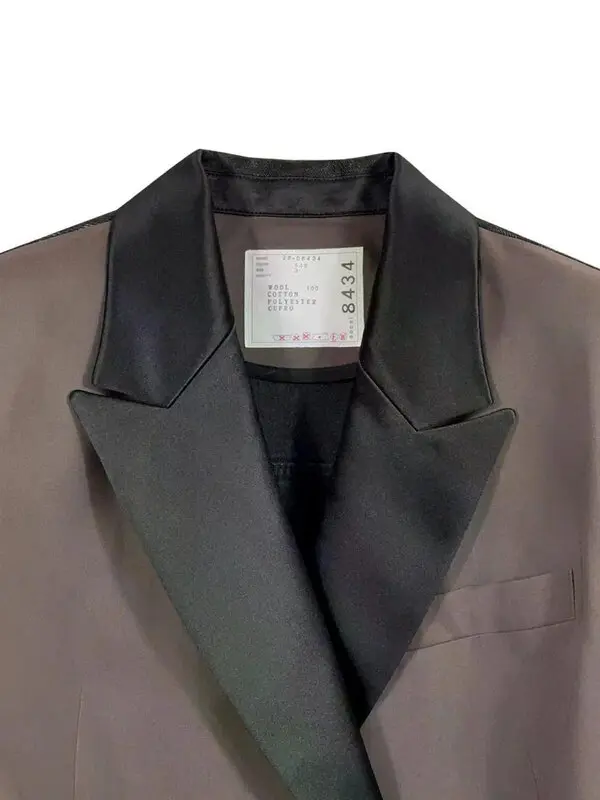 Sacai Wool Suiting X Denim Jacket - Black