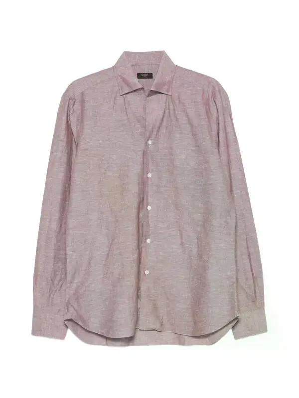BARBA NAPOLI Curved-hem Shirt - Red