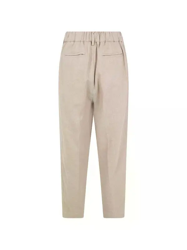 DRHOPE Pleated Tapered Trousers
