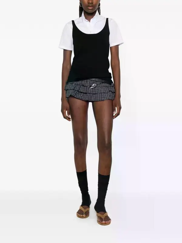 Gimaguas Check Ruffled Shorts