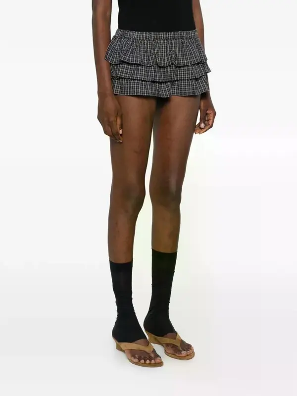 Gimaguas Check Ruffled Shorts