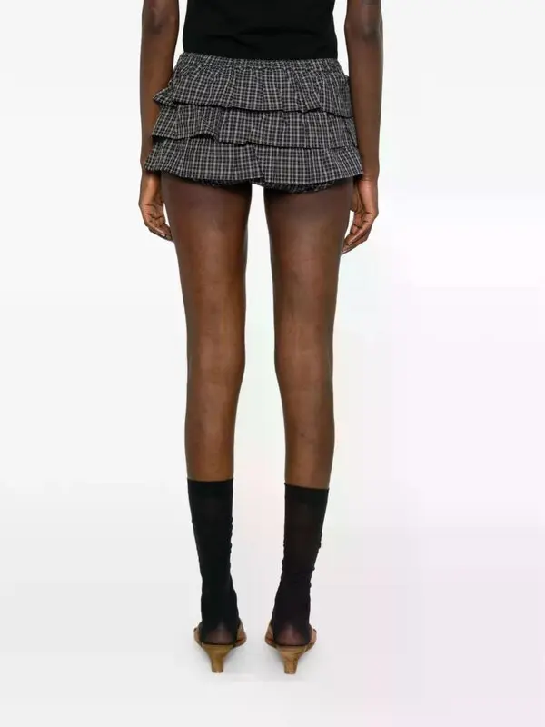 Gimaguas Check Ruffled Shorts