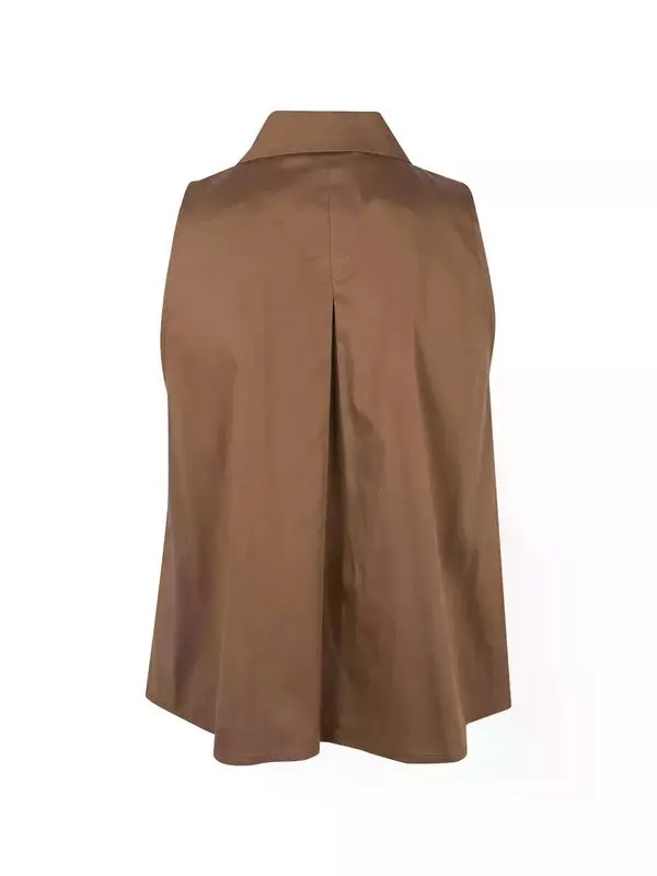 SEMICOUTURE Sleeveless Shirt With Box Pleat