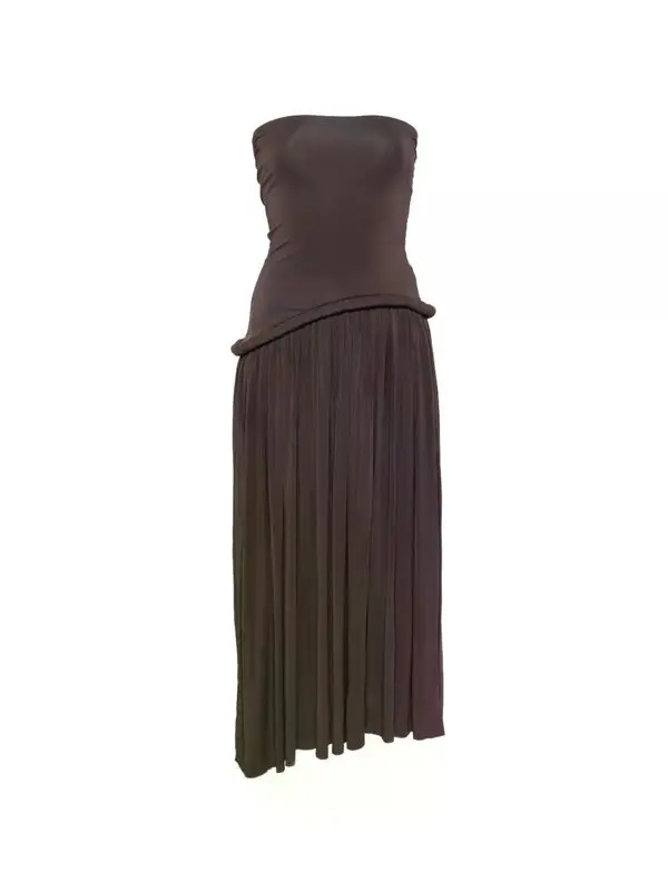Séfr Strapless Pleated Jersey Dress