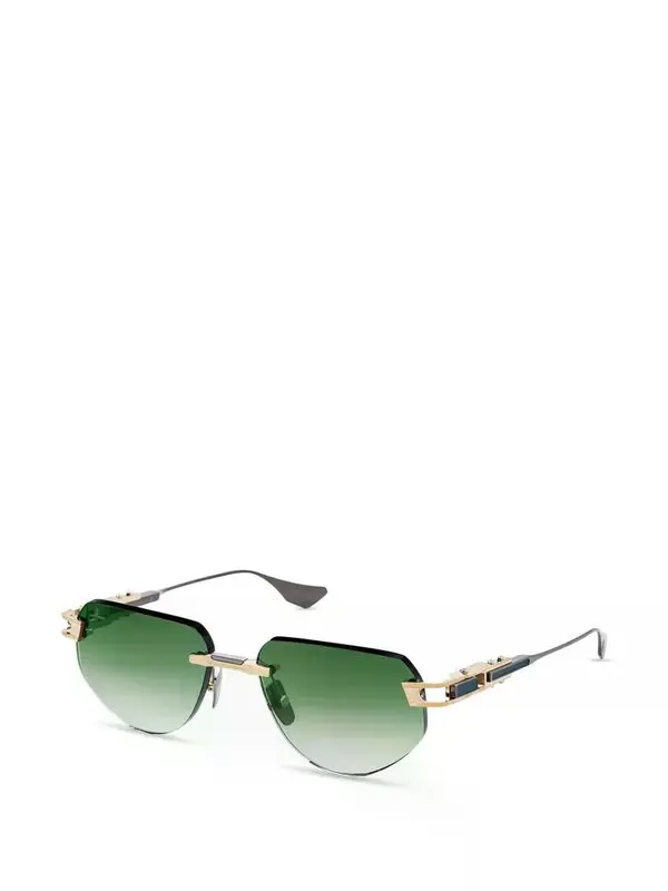 Dita Geometric Frame Rimless Sunglasses