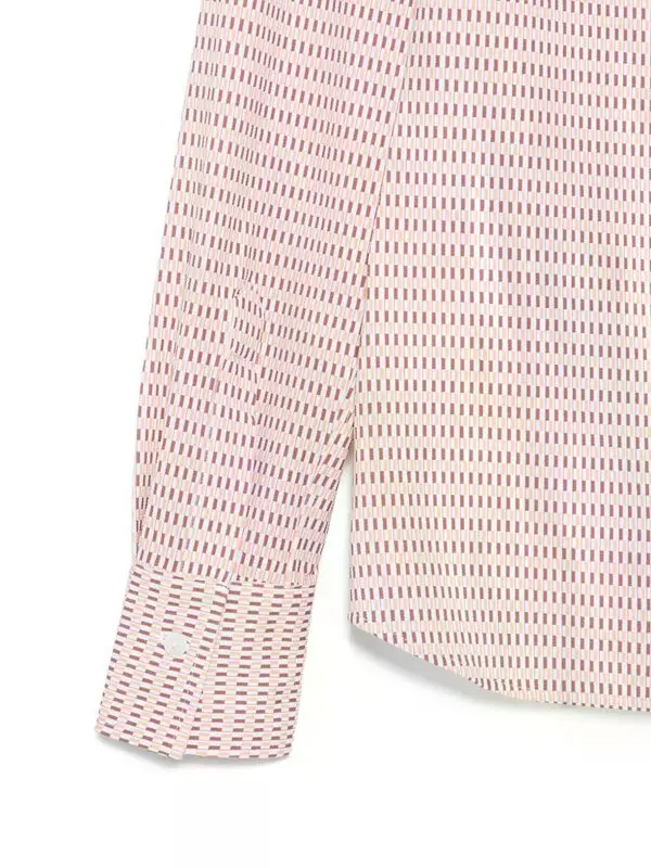 XACUS Geometric Print Long Sleeve Shirt