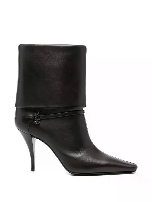 Saint Laurent Niki Fold-over Leather Boots