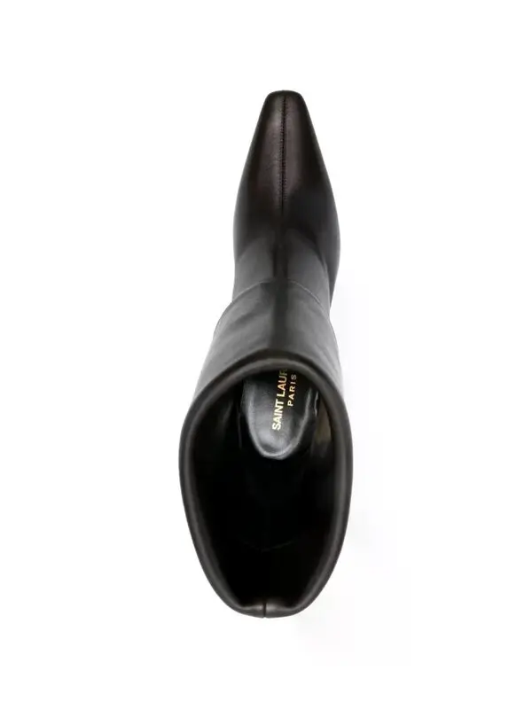 Saint Laurent Niki Fold-over Leather Boots