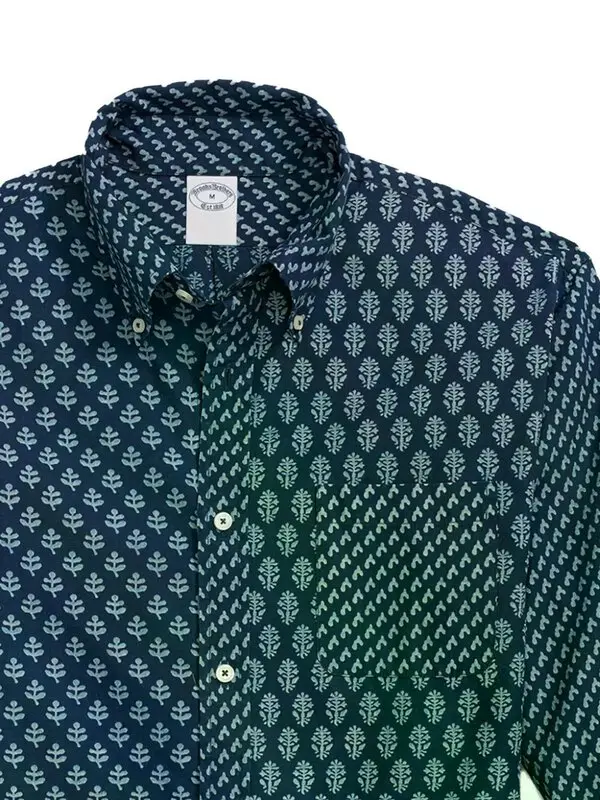 Brooks Brothers Buttoned Patterned Shirt