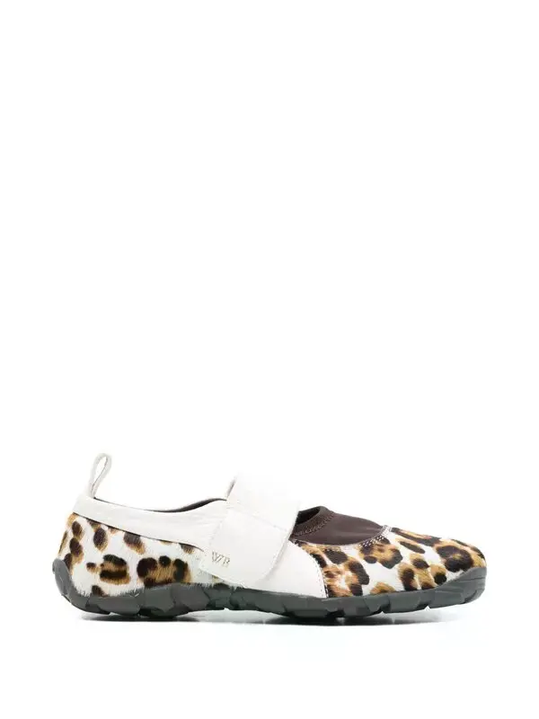 WALES BONNER Jewel Animal-print Strap Ballet Flats
