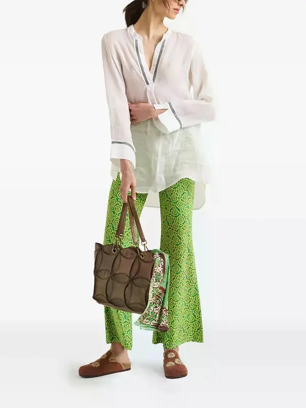 Malìparmi V-neck Long Sleeve Blouse - White