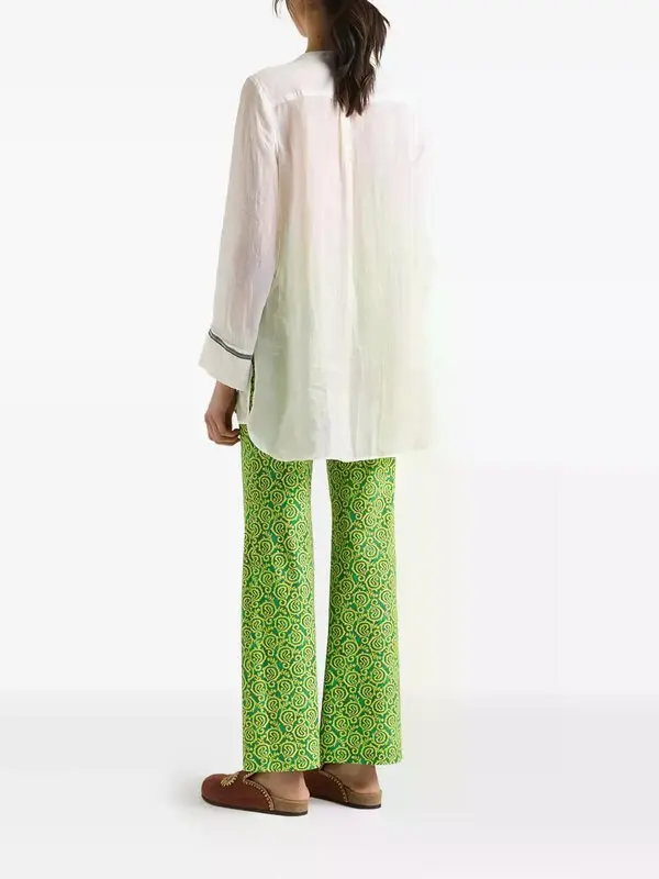 Malìparmi V-neck Long Sleeve Blouse - White