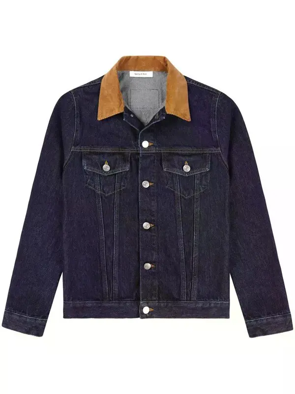 SPORTY & RICH Contrast Collar Denim Jacket