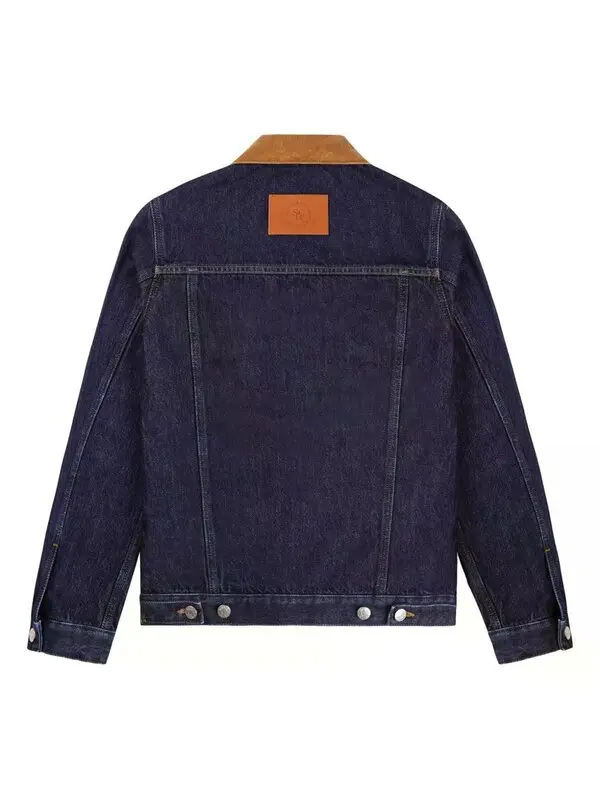 SPORTY & RICH Contrast Collar Denim Jacket