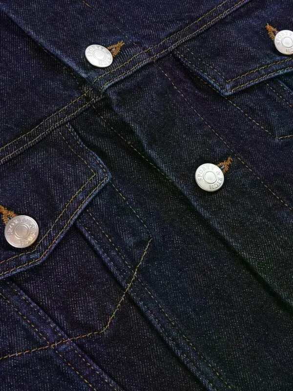 SPORTY & RICH Contrast Collar Denim Jacket