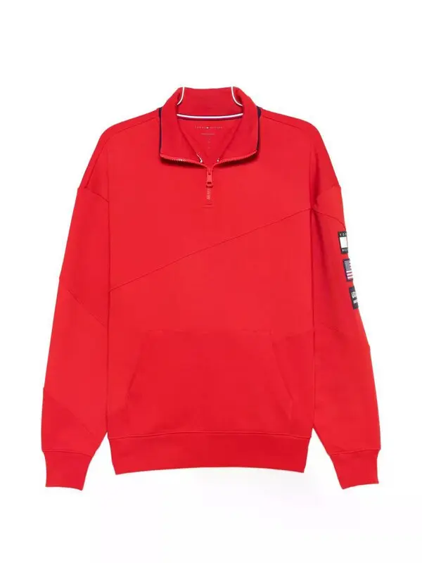 Tommy Hilfiger Logo Patch Quarter-zip Sweatshirt