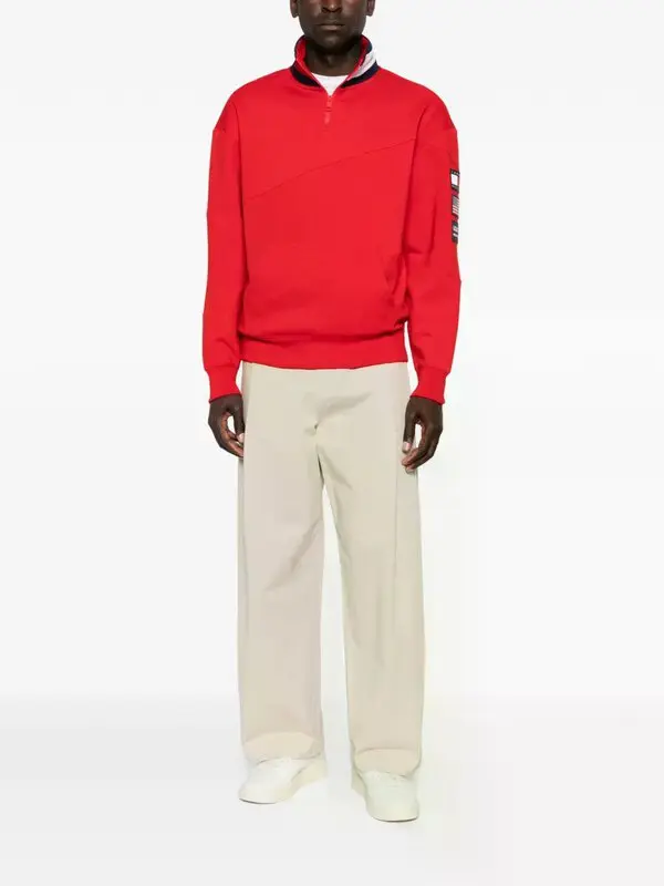 Tommy Hilfiger Logo Patch Quarter-zip Sweatshirt