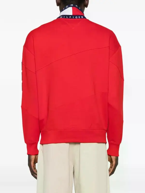 Tommy Hilfiger Logo Patch Quarter-zip Sweatshirt