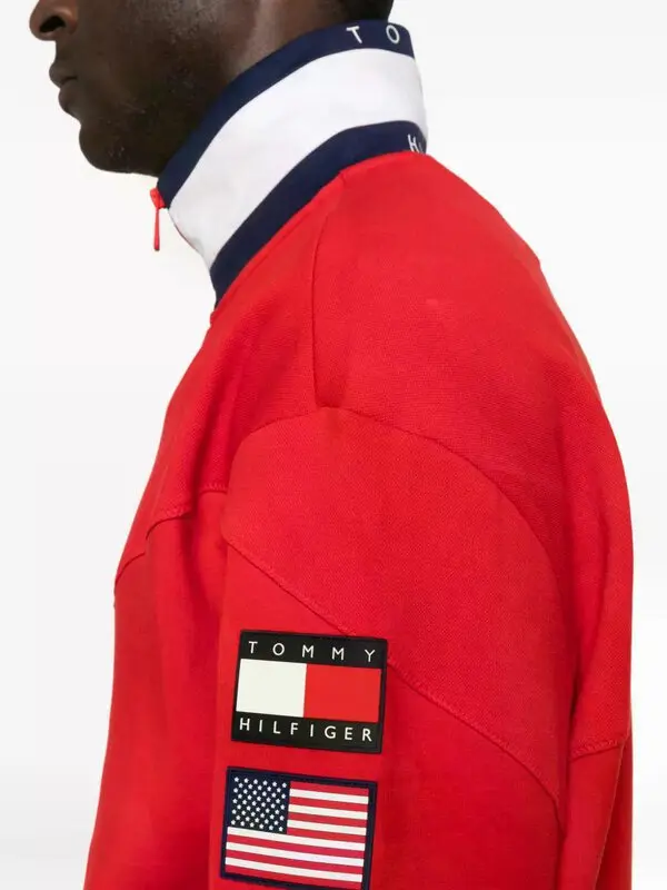 Tommy Hilfiger Logo Patch Quarter-zip Sweatshirt