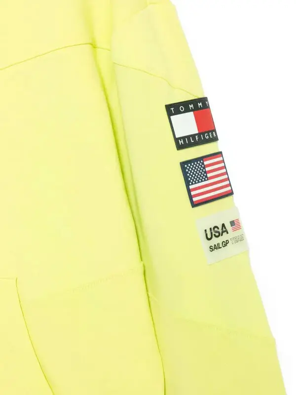 Tommy Hilfiger Logo Patch Hoodie - Yellow