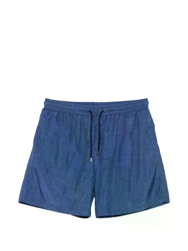 FEFÈ Drawstring Swim Shorts With Crosshatch Pattern