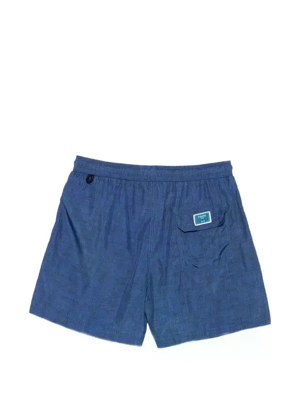 FEFÈ Drawstring Swim Shorts With Crosshatch Pattern