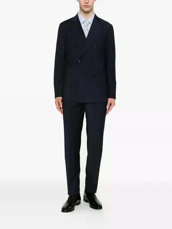 Boglioli Double-breasted Peak-lapels Suit - Blue