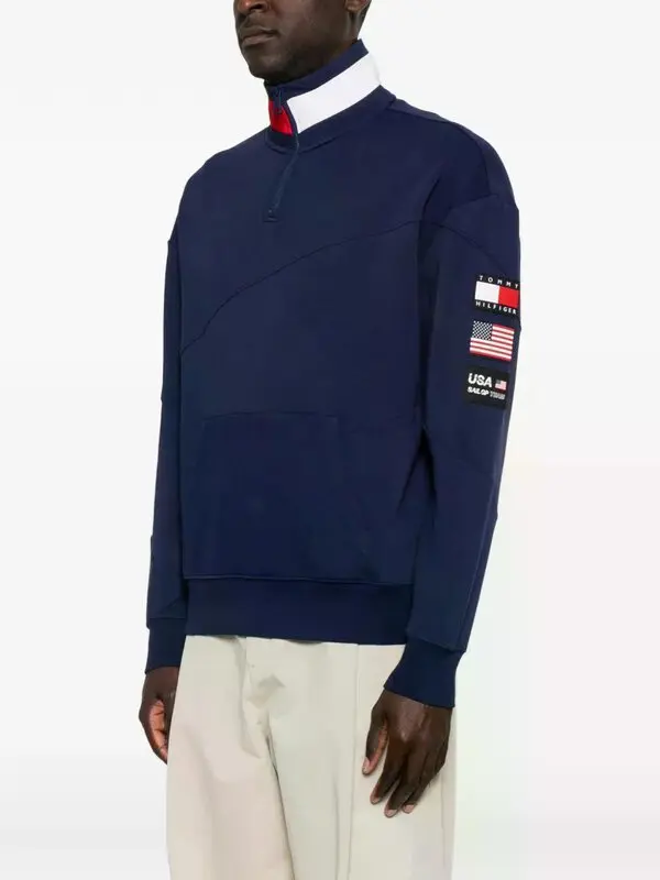 Tommy Hilfiger Logo Patch Quarter-zip Sweater