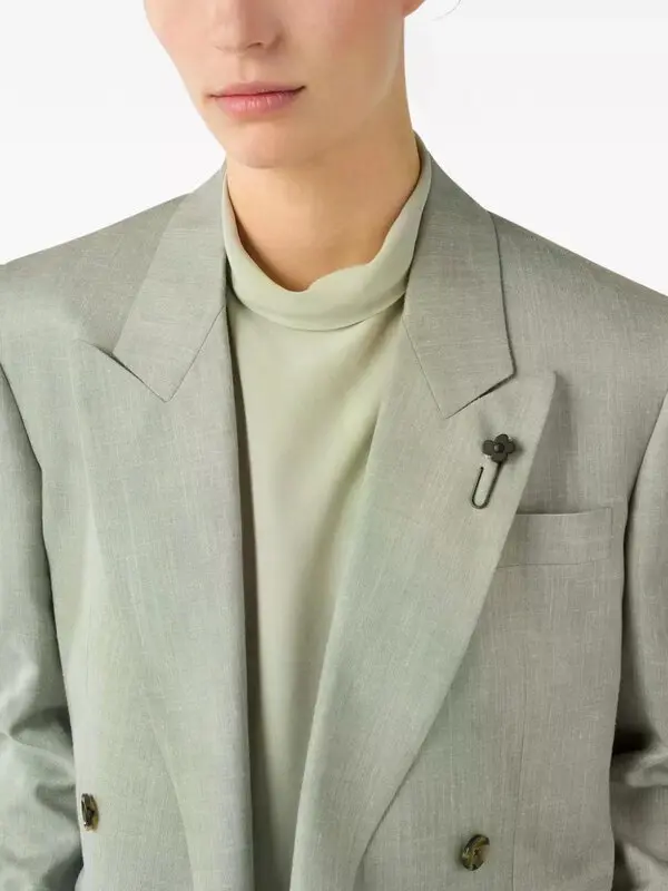 LARDINI Double-breasted Textured Blazer