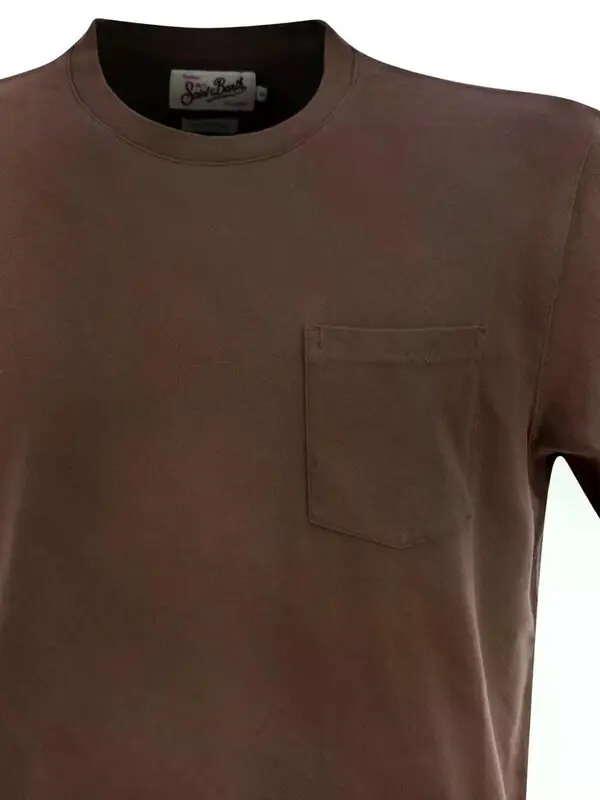 MC2 SAINT BARTH Patch-pocket T-shirt - Brown