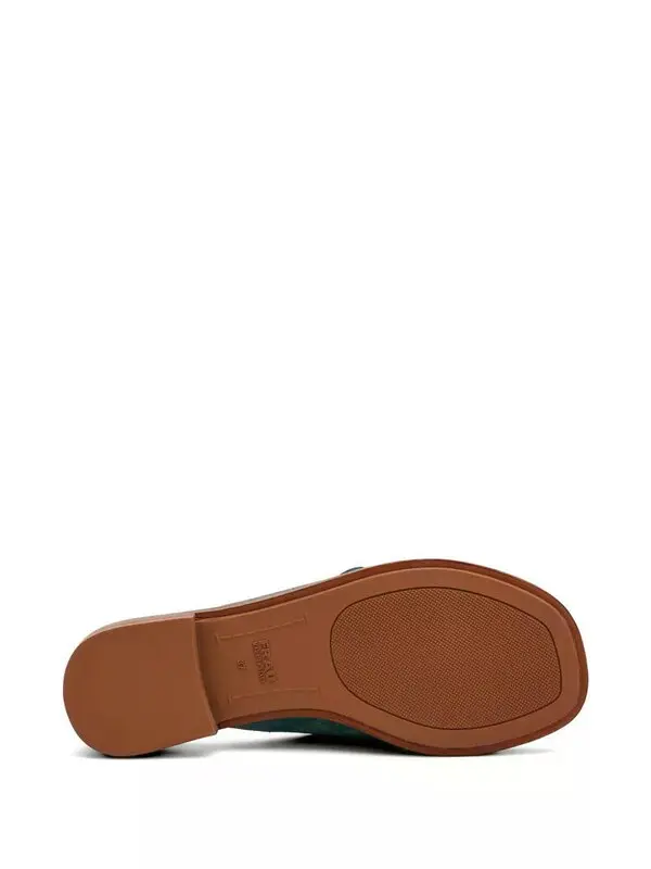 FRAU Double-buckle Suede Flat Sandals