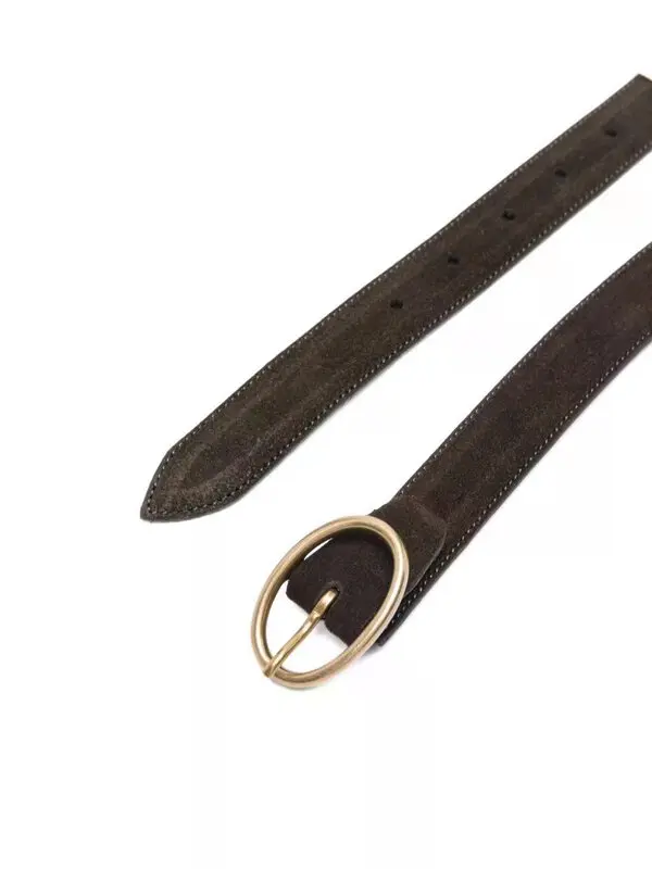 ALBERTO LUTI Suede Oval-buckle Belt