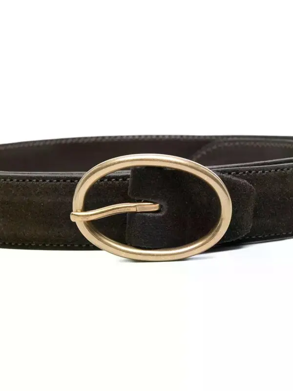 ALBERTO LUTI Suede Oval-buckle Belt