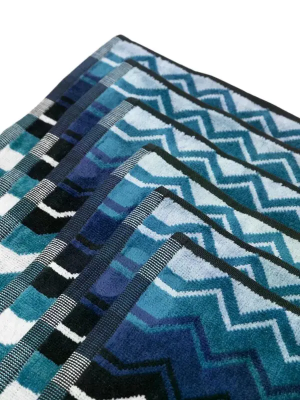 Missoni Giacomo Zigzag-pattern Face Towels