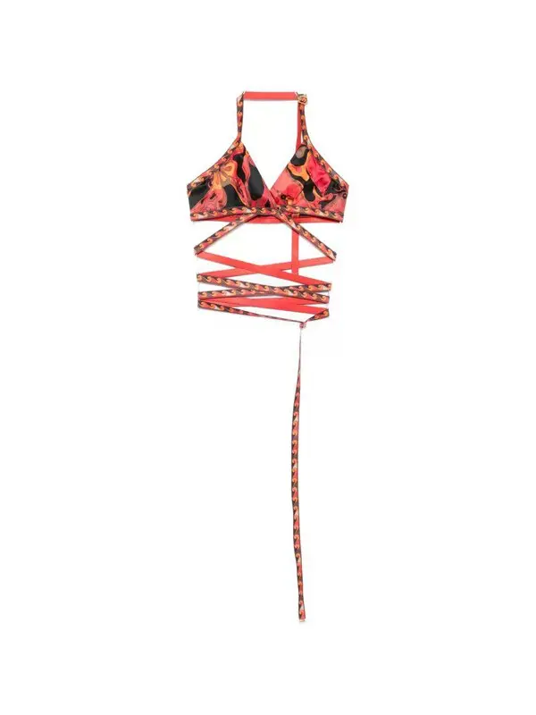 Emilio Pucci Iride-print Wrap-around Bra