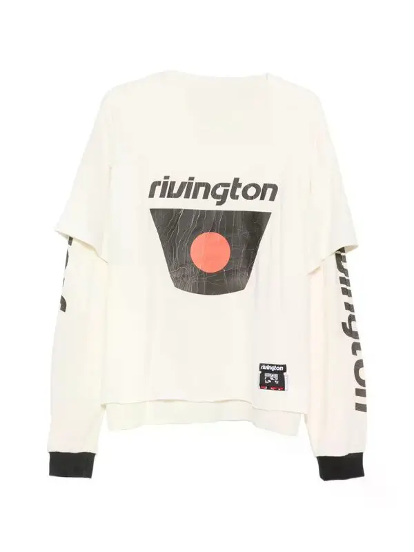 RIVINGTON ROI REBIS Graphic Print Layered Sweater